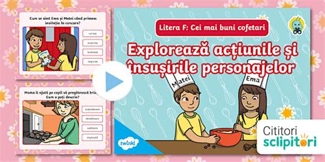 Litera F Powerpoint Interactiv Cu însușirile Personajelor