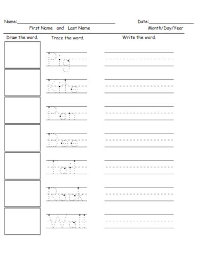 tracing objects worksheet for 1st grade your home teacher