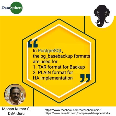 Mohan Kumar S On Linkedin Postgresql Oracle Mysql Dba Mohankumars