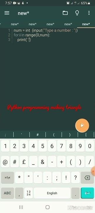 Making Triangle Using Python Youtube