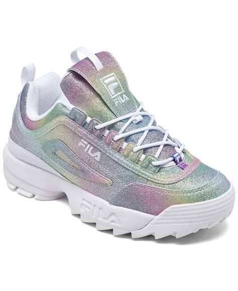 Fila Big Girls Disruptor Ii Glimmer Casual Sneakers From Finish Line