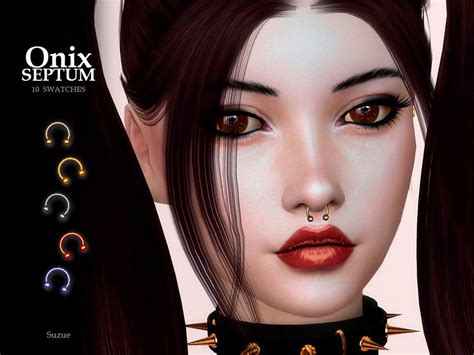 Suzue S Onix Septum Sims 4 Piercings Sims 4 Mods Sims