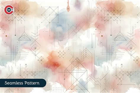 Minimal Watercolor Geometric Pattern Graphic By C Kav Art · Creative Fabrica