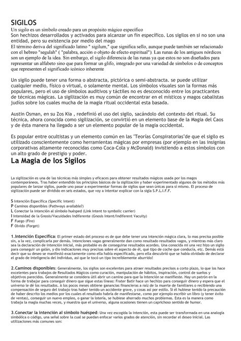 Sigilos 1 Sigilo Sigilos Un Sigilo Es Un Símbolo Creado Para Un