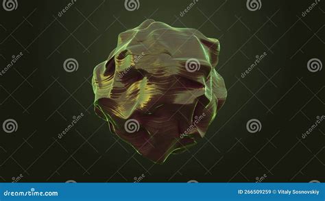 3d rendering anisotropic stone morphing waves of deformation on the
