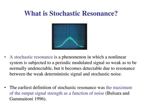 Ppt Noise In The Nervous Systems Stochastic Resonance Powerpoint Presentation Id9528449