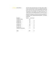 Exam1 Xlsx Instructions Problem Multiple Choice Problem 21 Problem