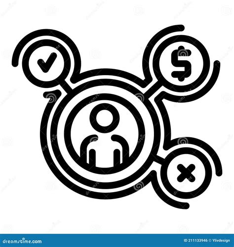 Customer Segmentation Line Icon Concept Customer Segmentation Vector