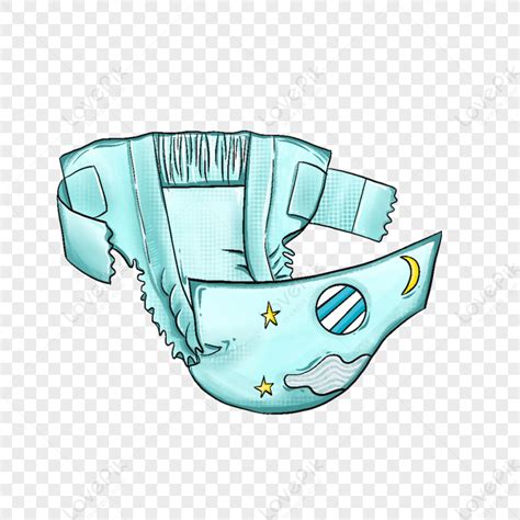 젖은 아기 일러스트 기저귀 부드러운 편안 푸른 Png 일러스트 무료 다운로드 Lovepik