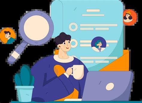 Man Filing Job Application Form Online Illustration Free Download Business Illustrations