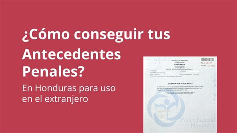 Pedir antecedentes penales en Honduras desde España Comosolicitar