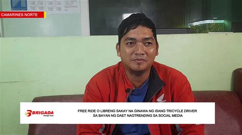 Free Ride O Libreng Sakay Na Ginawa Ng Isang Tricycle Driver Sa Bayan