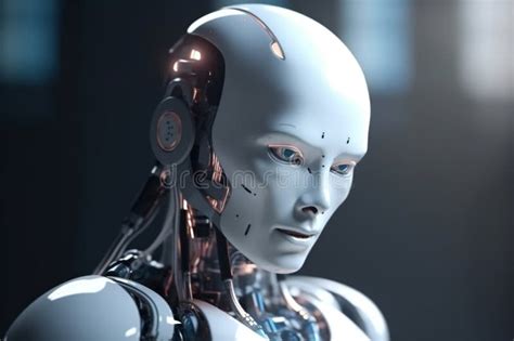 Advanced Artificial Intelligence Robot Portrait Generative Ai Stock Illustration Illustration