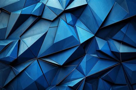Premium Photo Abstract Blue Geometric Polygonal Background