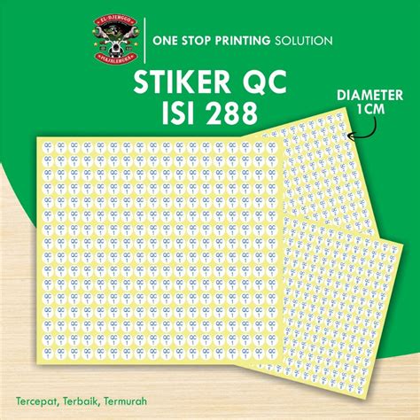 Jual Stiker Bulat Qc 1 Sampai 10 Stiker Lingkaran Stiker Label Stiker
