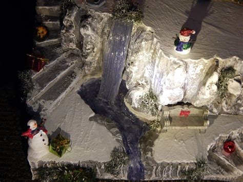 Waterfall Pond And Stairs Christmas Village Display Platform Etsy