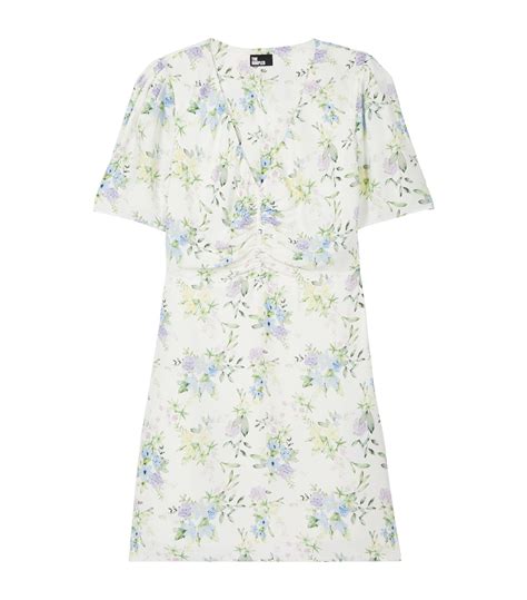 Womens The Kooples Blue Floral Mini Dress Harrods Uk