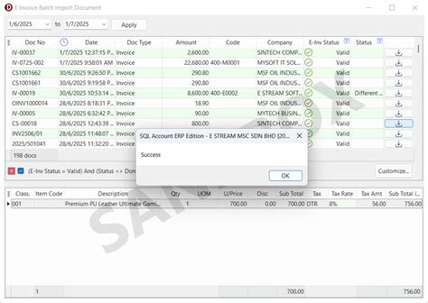 E Invoice Operation Sql Documentation