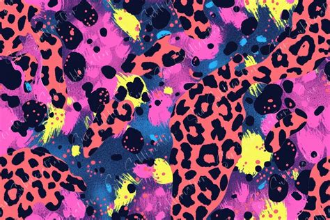 Neon Pink Leopard Print Seamless Pattern Graphic By Sun Sublimation