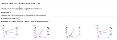 Solved Consider The Function F X Ex And The Points A 0