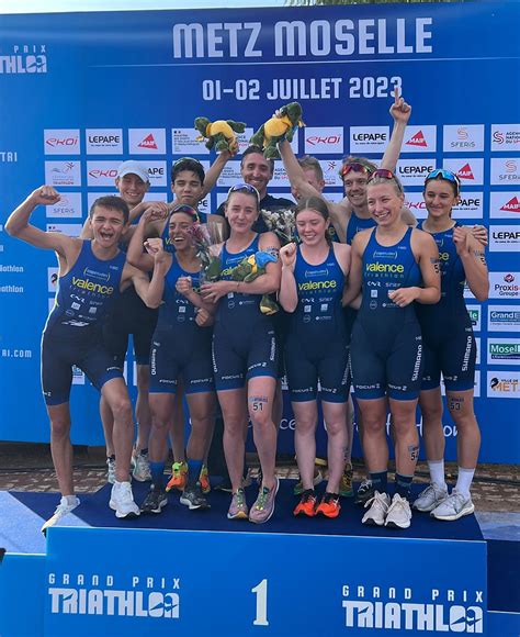 Double podium par équipes pour le Valence Triathlon sur la é étape du Grand Prix FFTRI à Metz