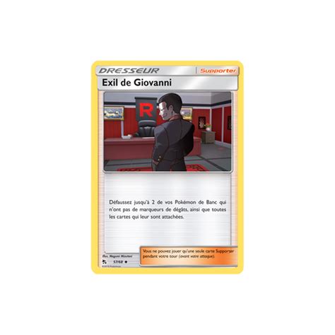 Exil De Giovanni 5768 Carte Dresseur Peu Commune Neuve Vf