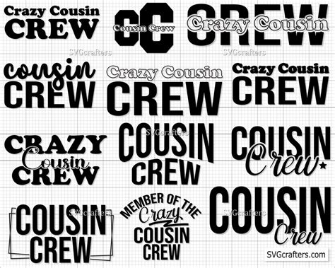 Bundle Cousin Crew Svg The Cousin Crew Svg Cousin Svg Cousins Svg