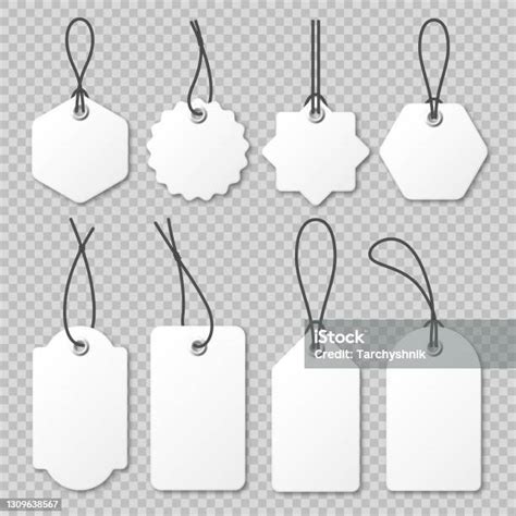 사실적인 가격 태그 컬렉션입니다 특별 혜택 또는 쇼핑 할인 라벨 소매 종이 스티커 빈 프로모션 판매 배지 벡터 일러스트레이션 가격에 대한 스톡 벡터 아트 및 기타 이미지