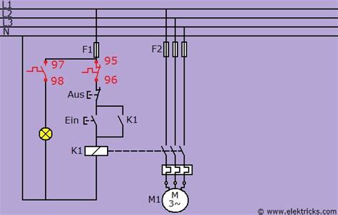 Motorschutzrelais Schützenschaltung Steuerstromkreis Motor Schalter Heimwerkerprojekte