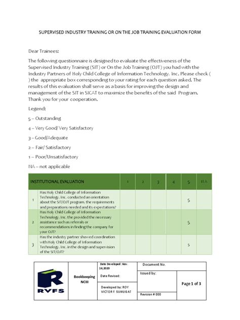 Evaluate Sitojt Program Pdf Evaluation Behavior Modification
