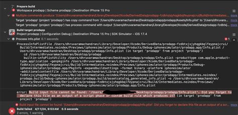 Xcode Not Able To Find Infoplist Rswift