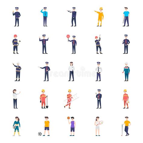Police Officer Flat Vector Character Stock Vector Illustration Of