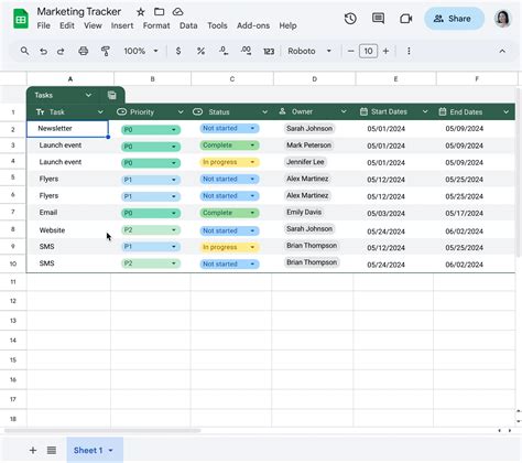 Quickly Format And Organize Data With Tables In Google Sheets