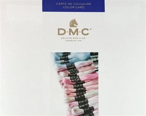 DMC Floss Colour Card With REAL FLOSS Or Printed Only Etsy