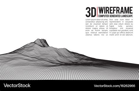 Abstract Landscape Background Cyberspace Vector Image