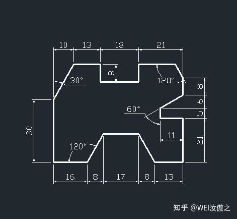 CAD练习图 多张从易到难入门必备提高绘图效率从此刻开始 知乎