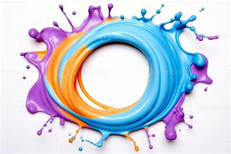 ai generated abstract high tech button on white background generative