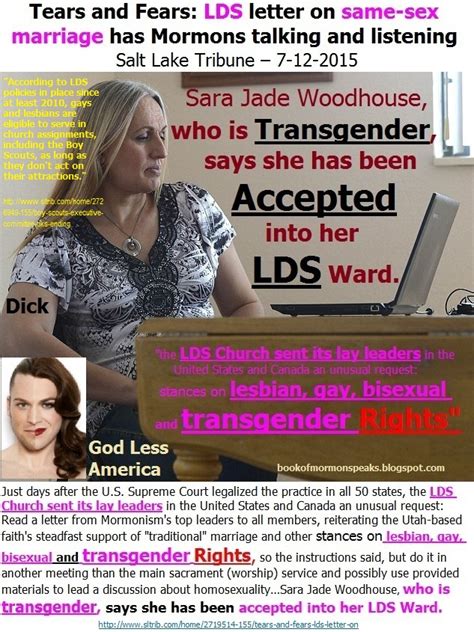 Book Of Mormon Speaks From The Dust LDS Church Official Statement On Homosexuality Must Read