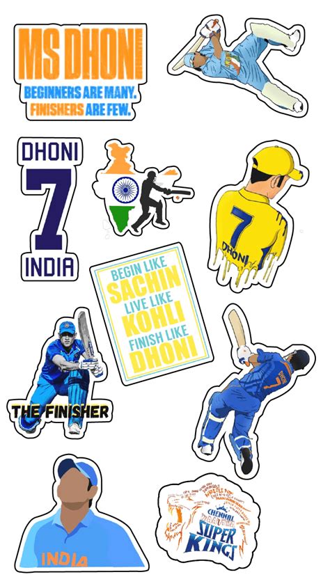 MS Dhoni Mobile Sticker POP CULTURE AND FANDOM STORE