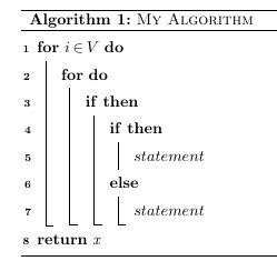 Algorithm2e How To Change The Type Of Vertical Line In Algorithm