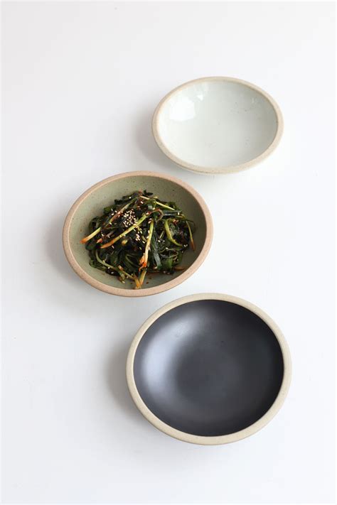 단아찬기 우리도자기 반찬 그릇 3색 찬기