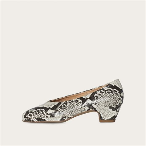 Lenu Heels Off White Python Pattern Balagan Studio