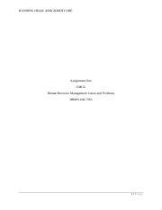 Assignment Docx RUNNING HEAD ASSIGNMENT ONE Assignment One UMGC Human Resource Management