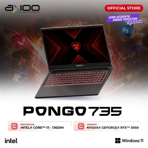 Jual Axioo Pongo 735 Intel I7 13620h 16gb 512gb Rtx 3050 Fhd Ips 144hz