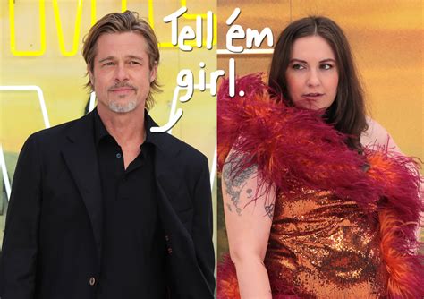 Brad Pitt Gave Lena Dunham A Ring Prepare To Be Jealous Perez Hilton