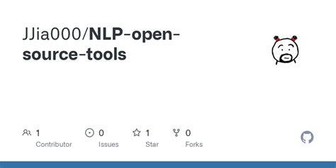 Github Jjia000nlp Open Source Tools