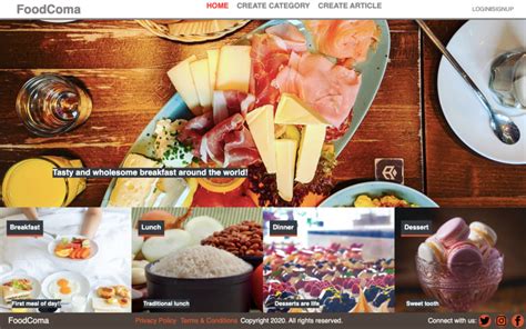 GitHub Jrai Food Coma In This Project I Have Built A Food Articles Web Application Using