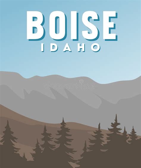 Boise Idaho United States Of America Stock Illustration Illustration