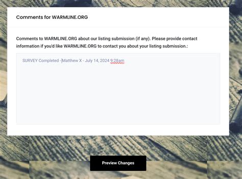 Dashboard Tabs Warmline Org