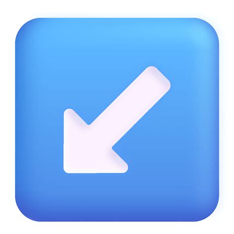 Down Left Arrow 3d Icon Fluentui Emoji 3d Iconpack Microsoft